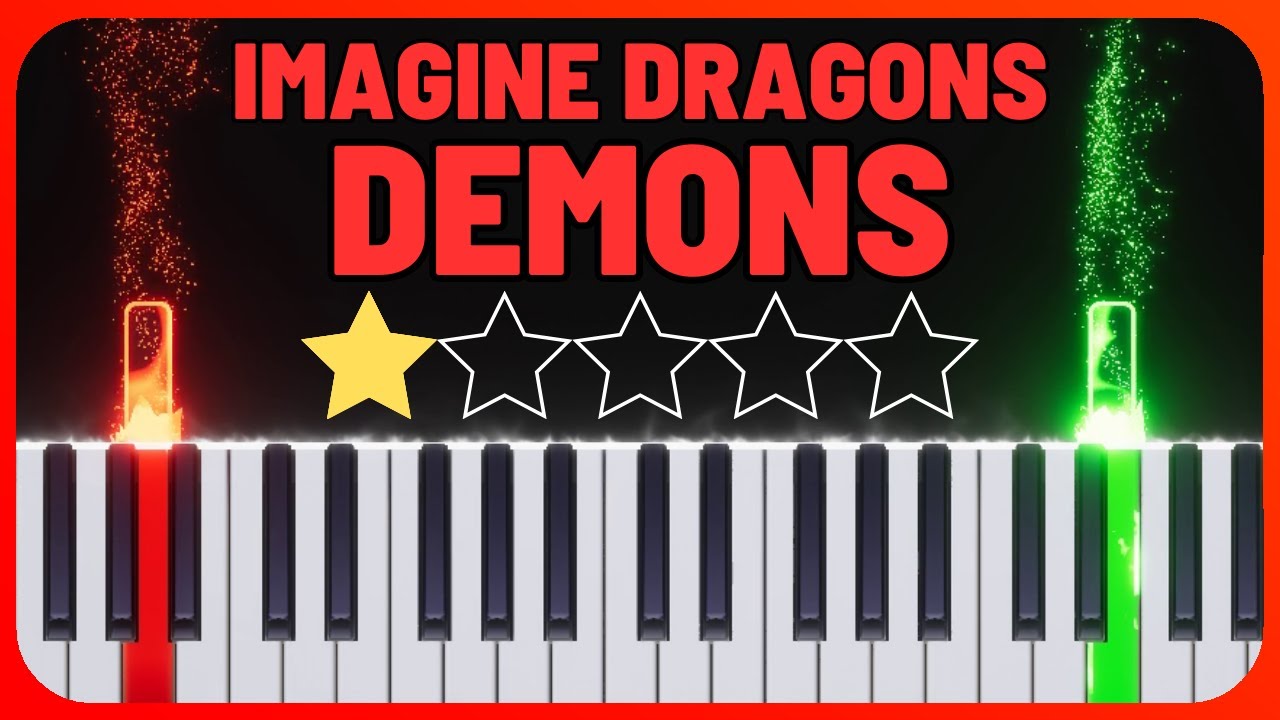 Demons - Imagine Dragons Easy Piano Tutorial with Sheet Music - YouTube