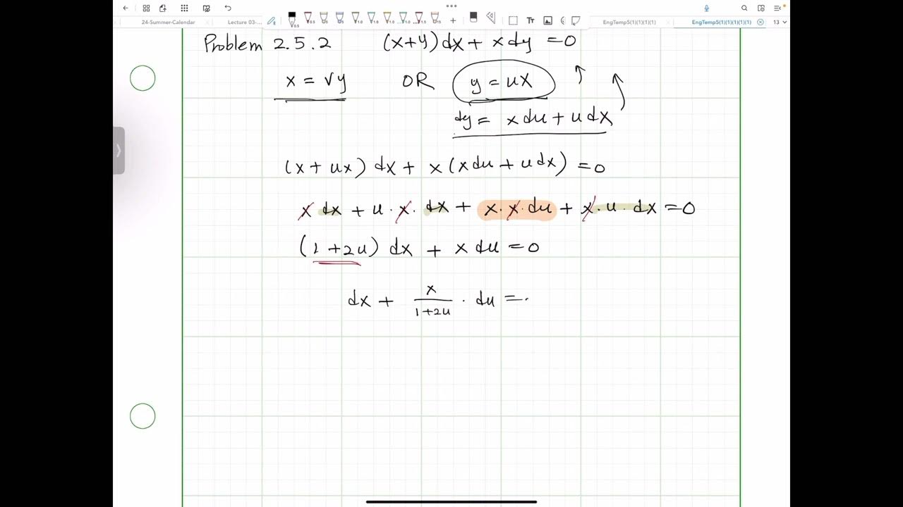 Lecture C2-09 - Section 2.5-e - Advanced Engineering Math - Chapter 2 ...