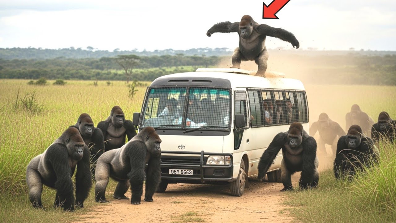 Gorilla Blocks Tourist Bus in Wildlife Park – What Happened Next ...