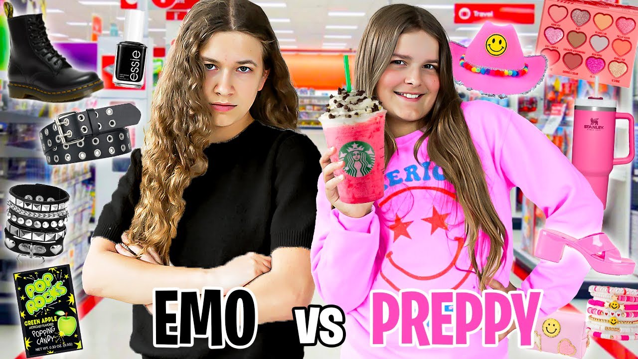 Emo π€ Vs Preppy π Shopping Challenge Youtube