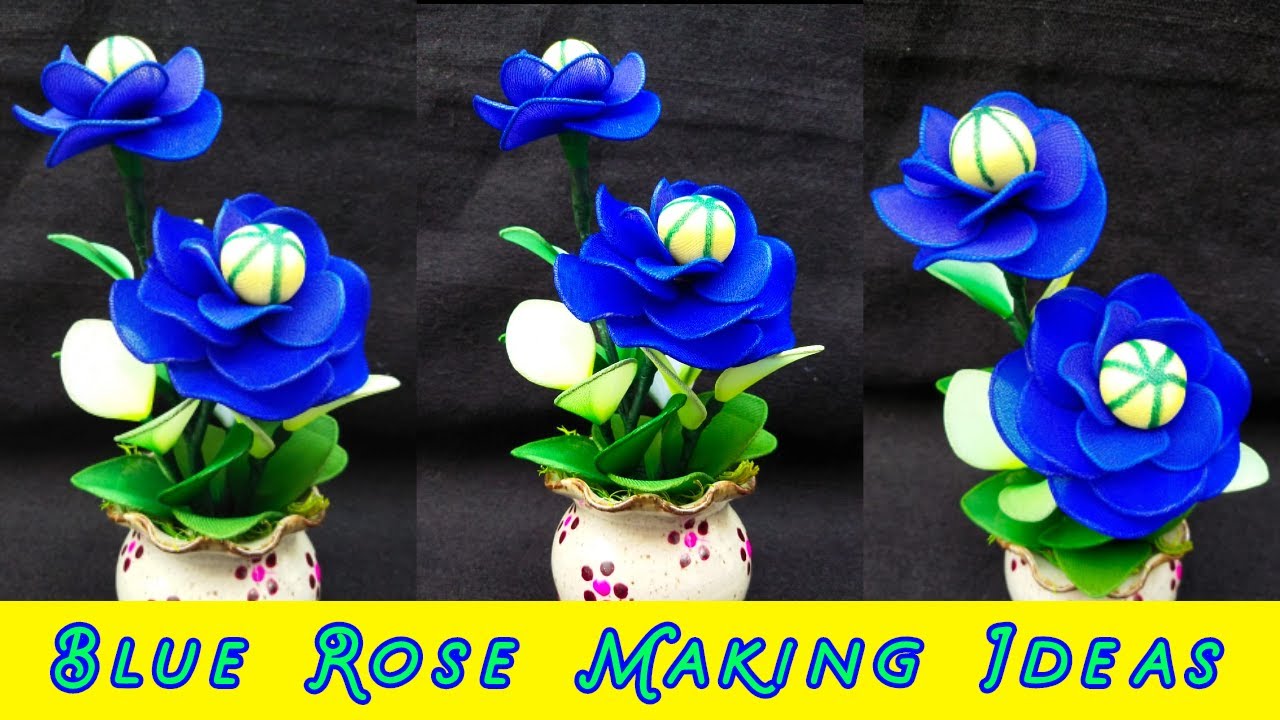 Artificial Rose Flowers Making With Easy Method | Creative Art Works ...