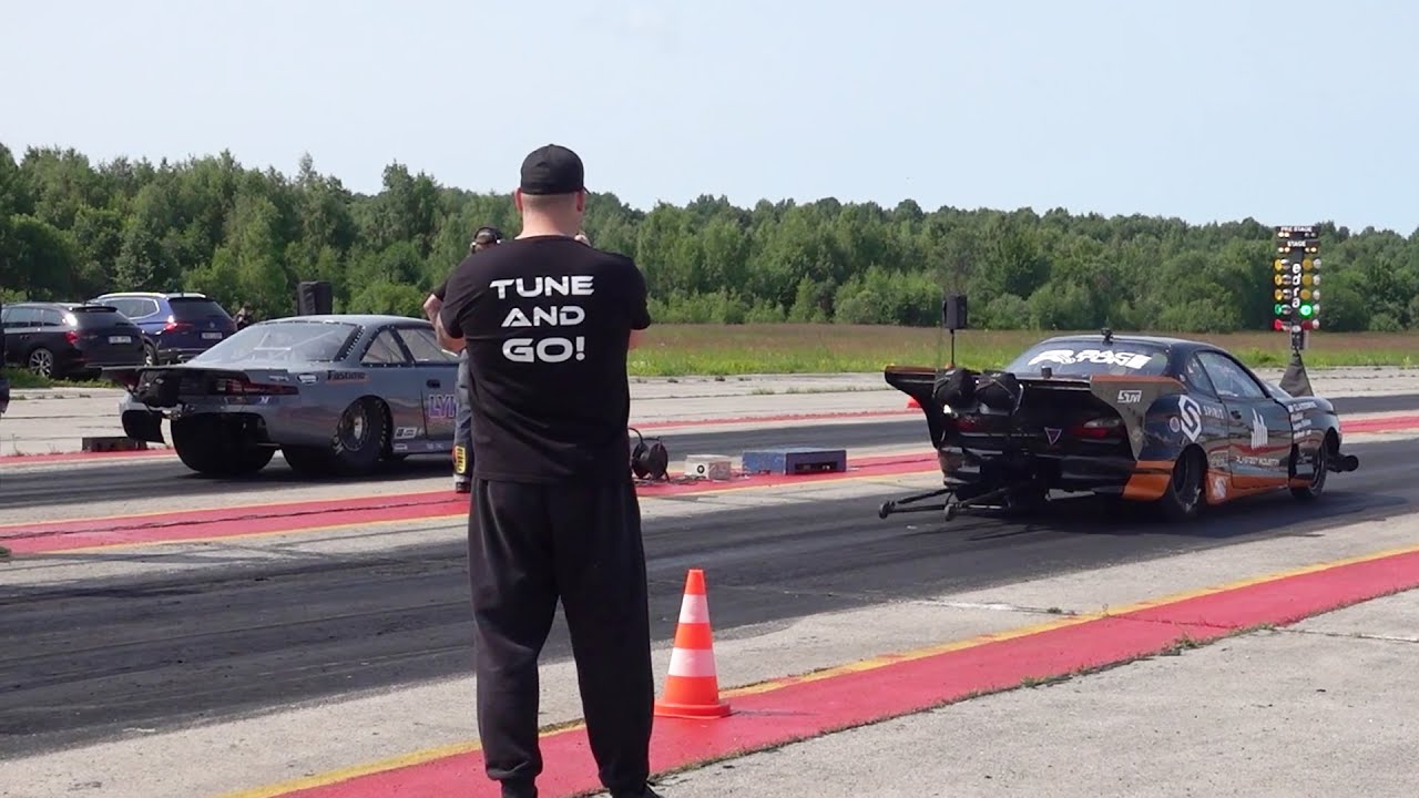 Nissan 200sx s14 LY6 Pulsar 92mm Turbo vs Top Mule Mustang 5.0l PTE ...