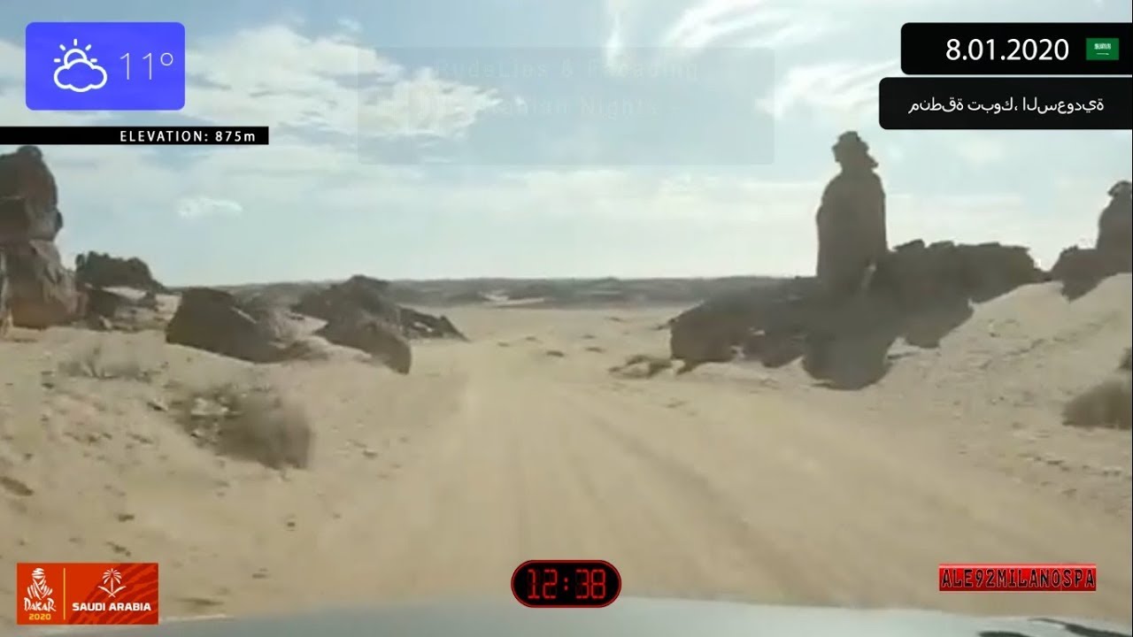 Driving through Tabuk Region (Saudi Arabia) Dakar Rally 8.01.2020 ...