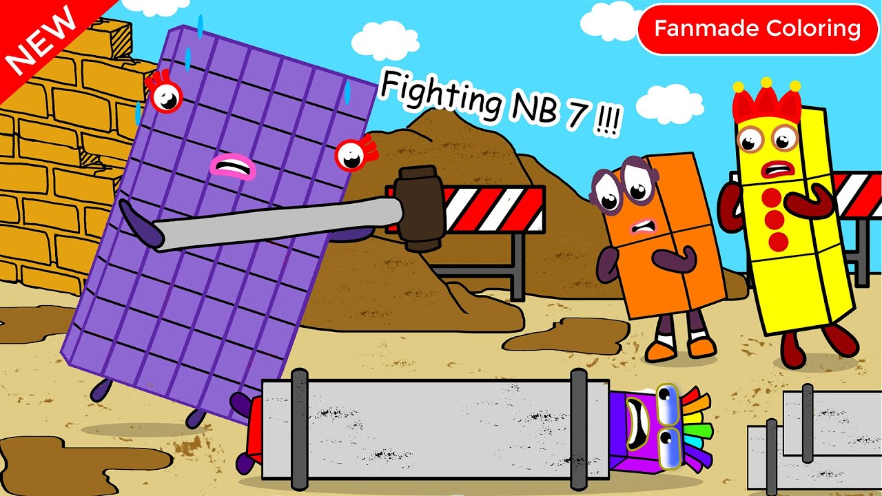 Save Numberblocks 7 From The Sewer | Numberblocks Fanmade Coloring ...