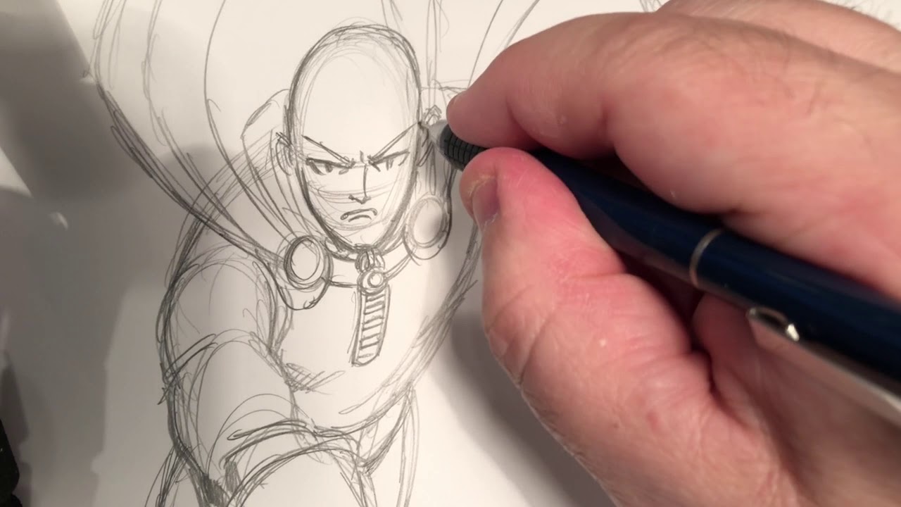 How To Draw One Punch Man By Fernando Ruiz - YouTube