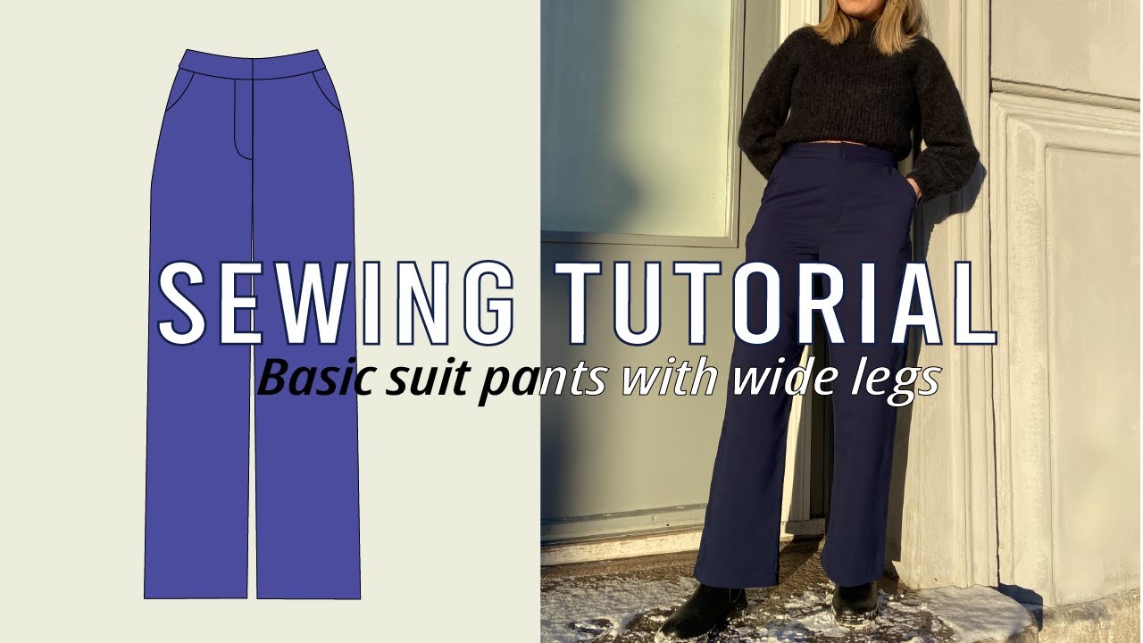 Basic straight-leg suit pants Sewing Tutorial | Downloadable PDF ...