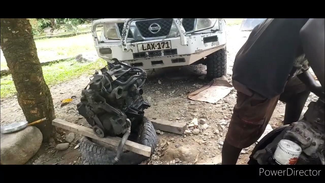 Modification of D40 Nizzan Navara with forklift Nizzan engine SD25. - YouTube