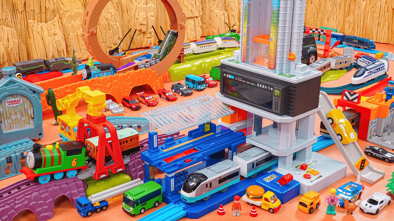 Plarail Shinkansen ☆ Construction Large 2-level Station Big Dome Roof ...