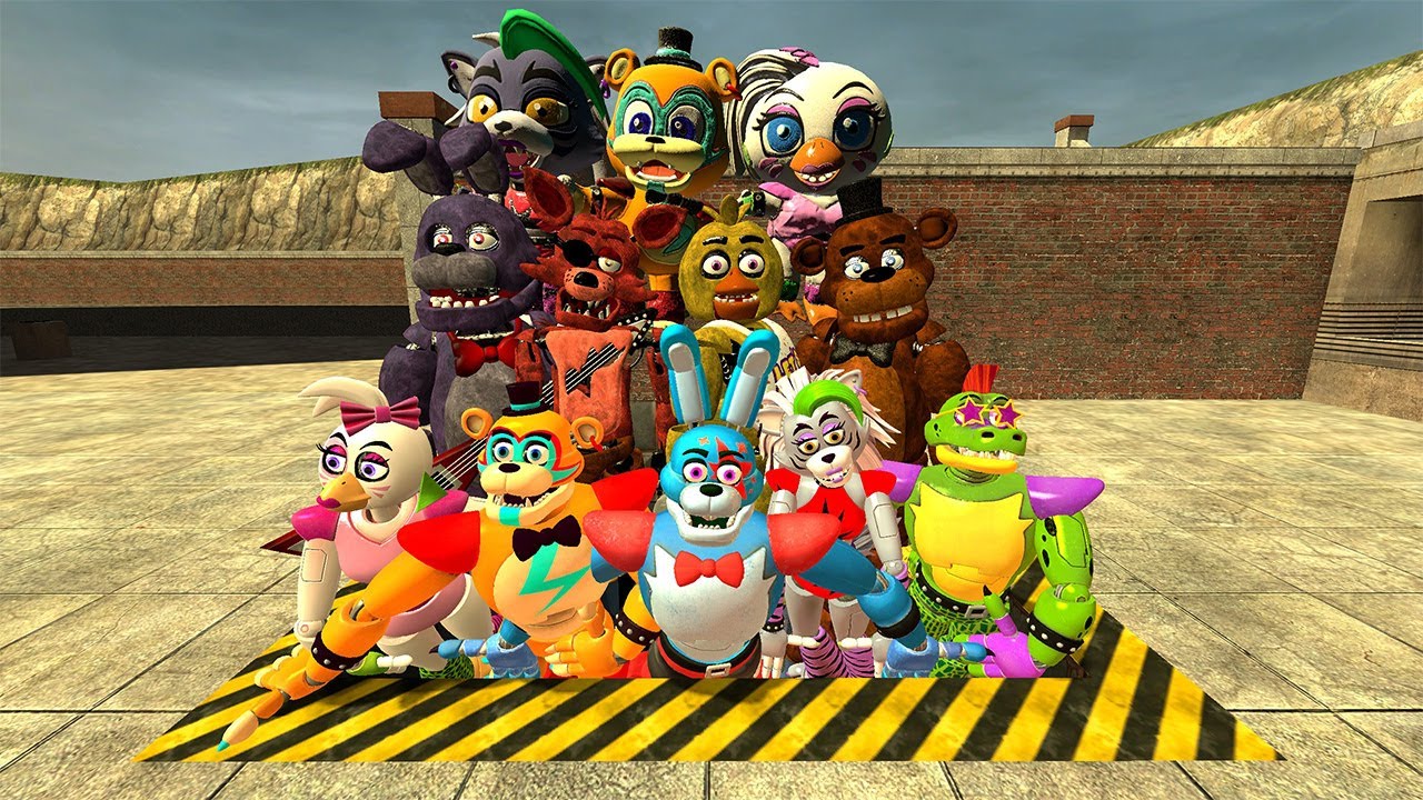 DESTROYING RUBY FNAF SECURITY BREACH ANIMATRONICS IN GMOD! Five Nights ...