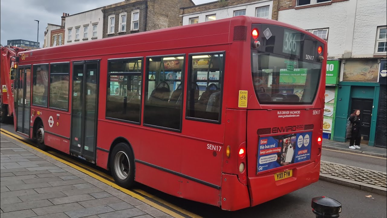 *Loud Busted Turbo* Go-Ahead London SEN17 YX11FYW Bus Route 386 - YouTube
