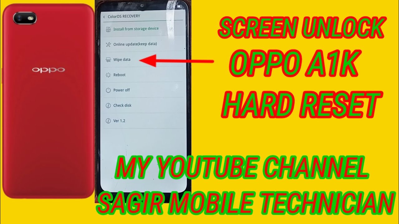 Oppo a1k screen unlock - YouTube