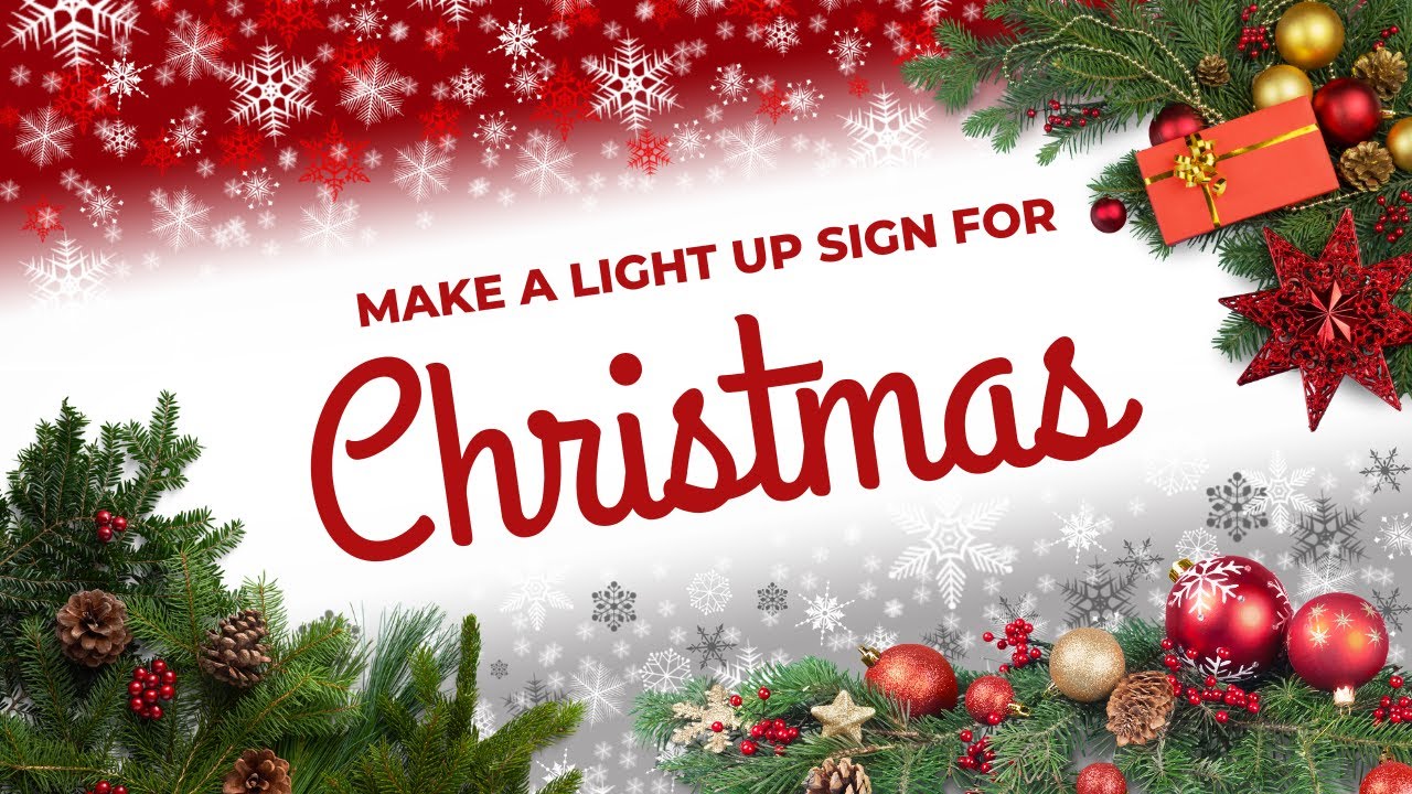 DIY Light-Up Christmas Sign: Easy & Festive Holiday Decor! - YouTube