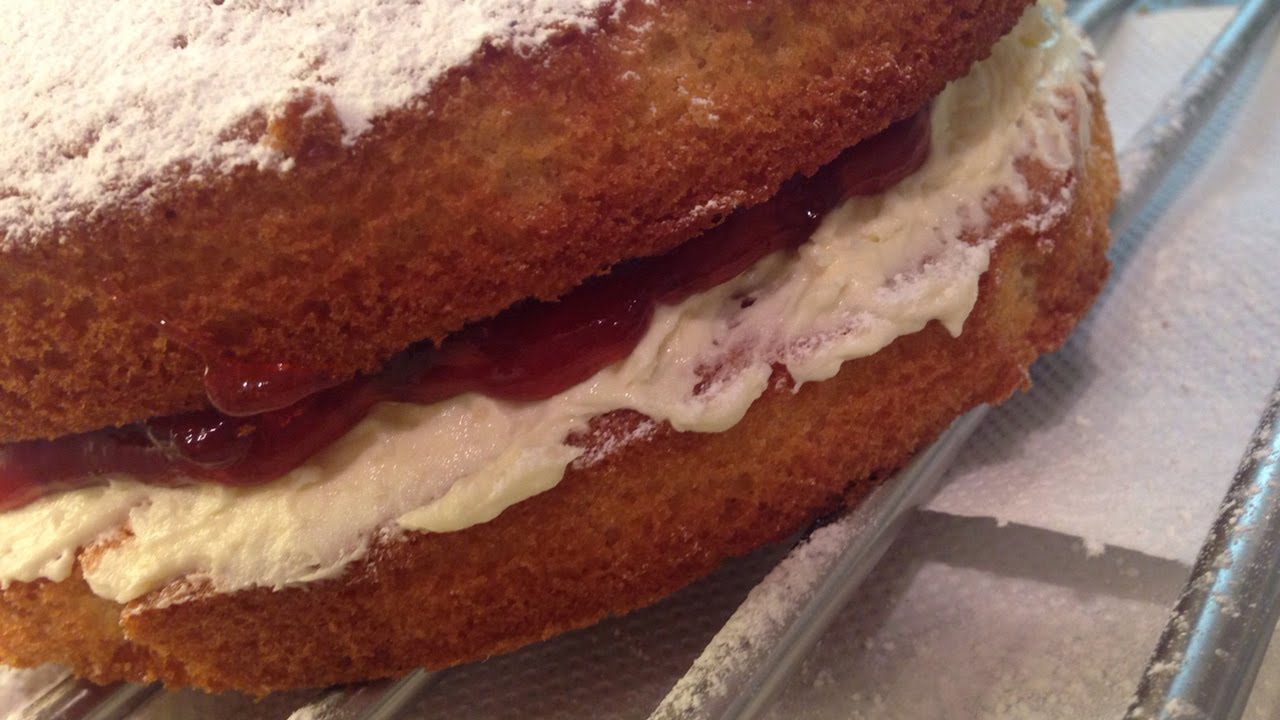 Victoria Sponge Cake with Coconut Buttercream Twist - YouTube
