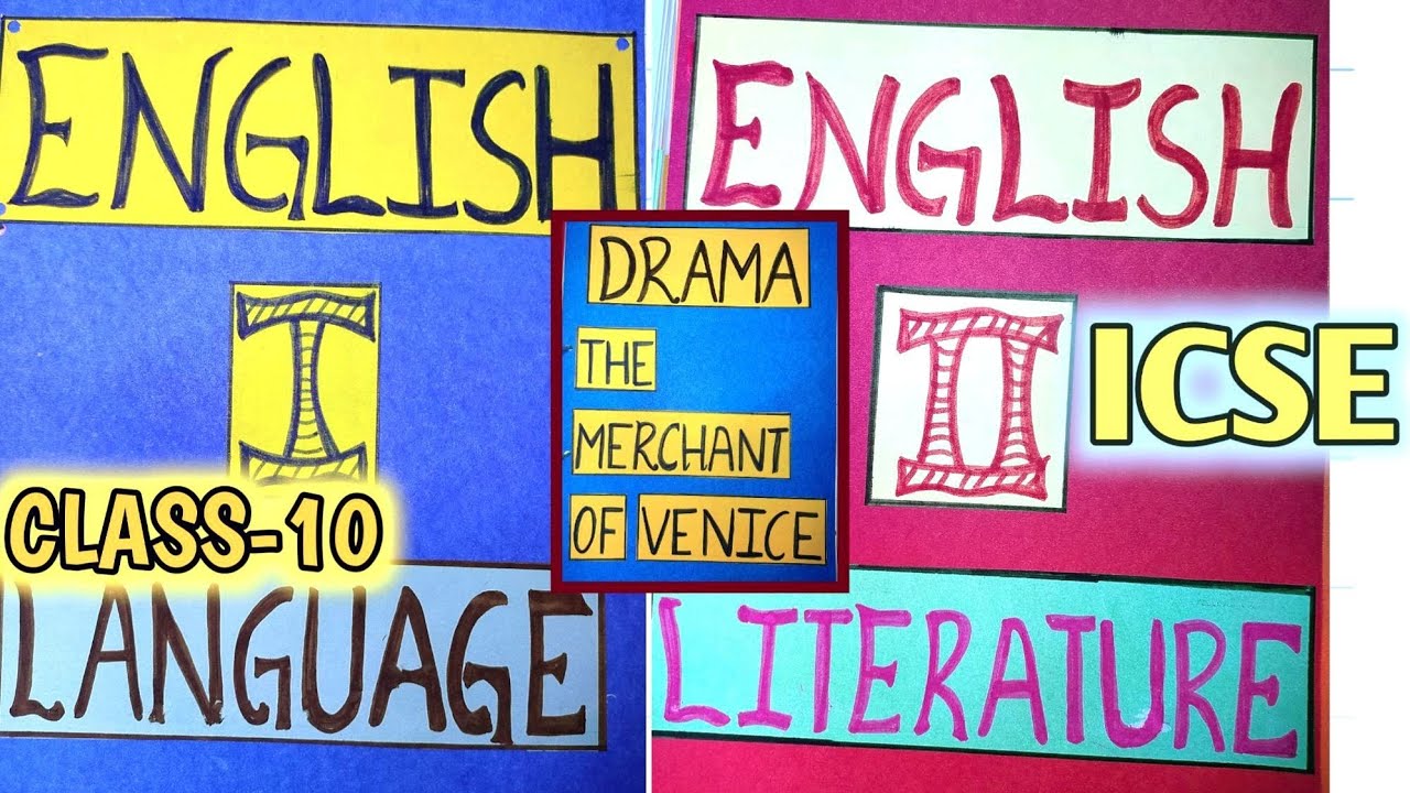 Class 10 ICSE English Project | With PDF | English 1 and English 2 ...