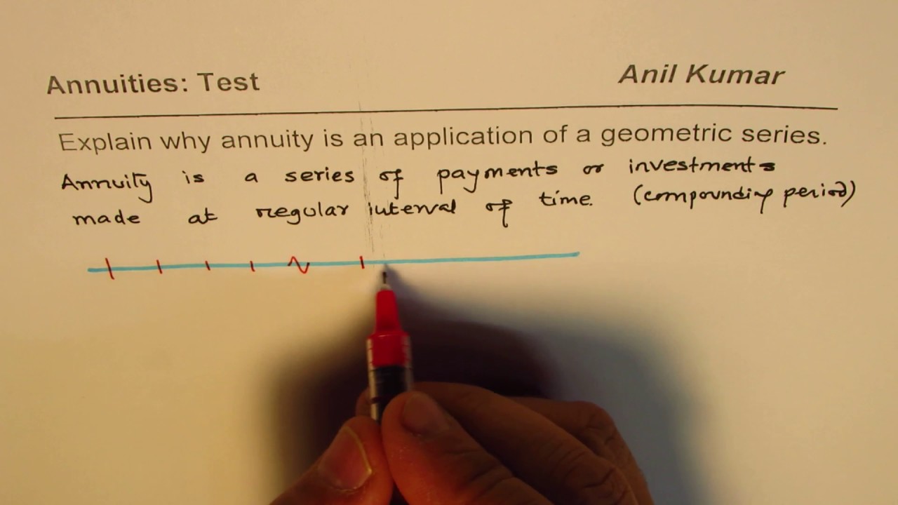 Explain why annuity is an application of geometric series | Grade 11 ...