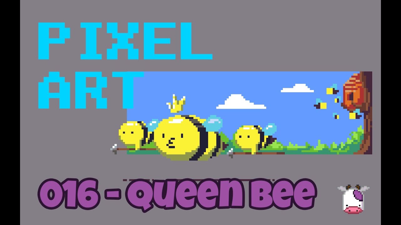 [Let's Pixel] #Pixelart Daily 016/365 - Queen Bee - YouTube