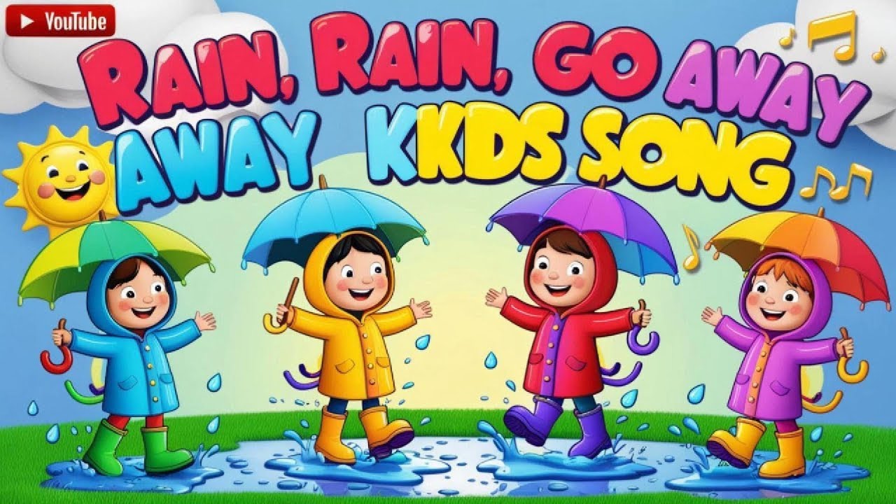 Rain Rain Go Away | Fun Kids Song | Preschool Learning Nursery Rhymes ...