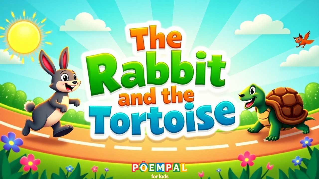 The Rabbit and the Tortoise | Fun and Educational Poem for Kids with ...