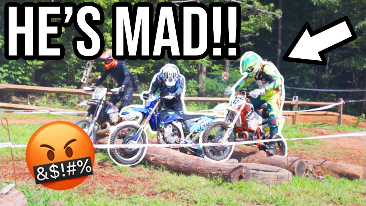 HE GOT BIG MAD! Road rage RACING DIRTBIKES! - YouTube