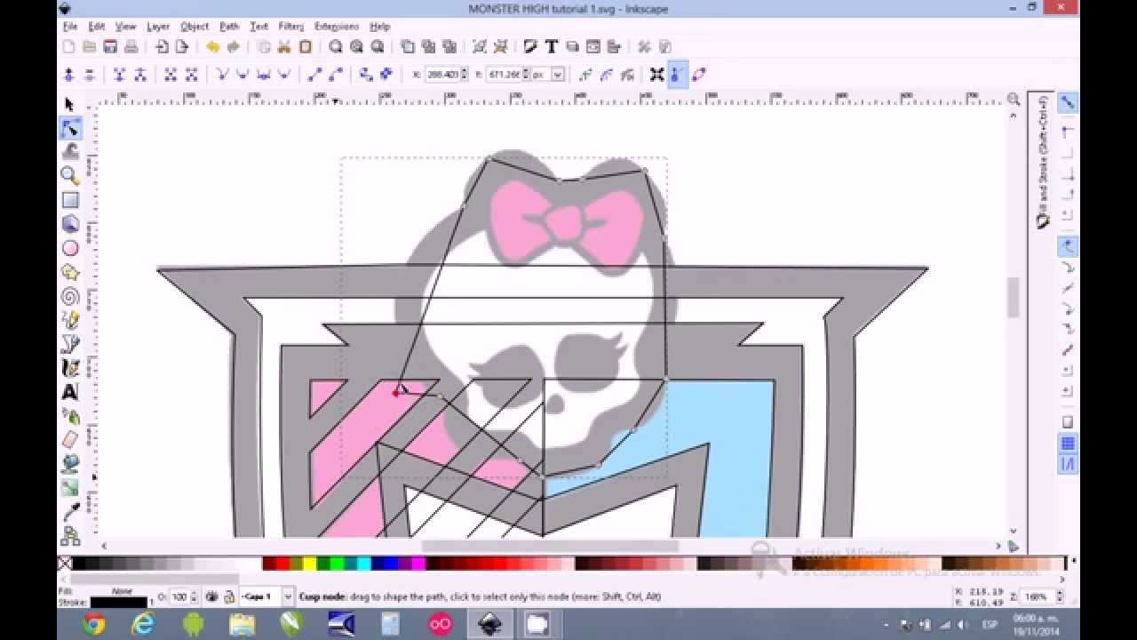 INKSCAPE TRACING A LOGO - MONSTER HIGH PART 2 - VECTOR ART - YouTube