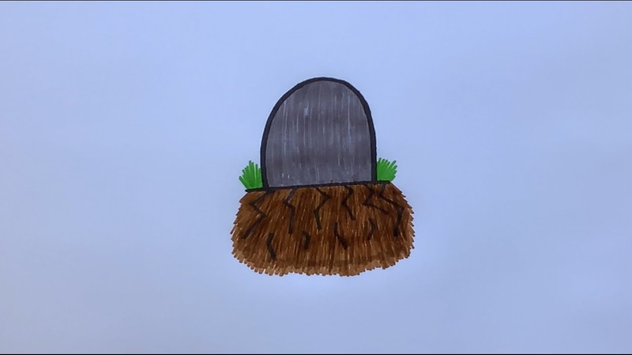 How to draw a Gravestone ️ - YouTube