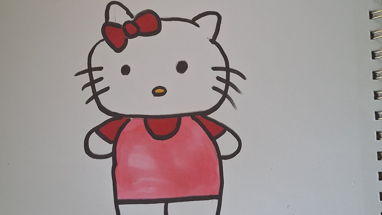 How To Draw a Hellokitty |step-by-step tutorial |#hellokitty #how # ...