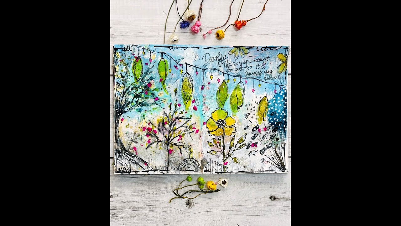 From Winter to Spring Art Journal Page - YouTube