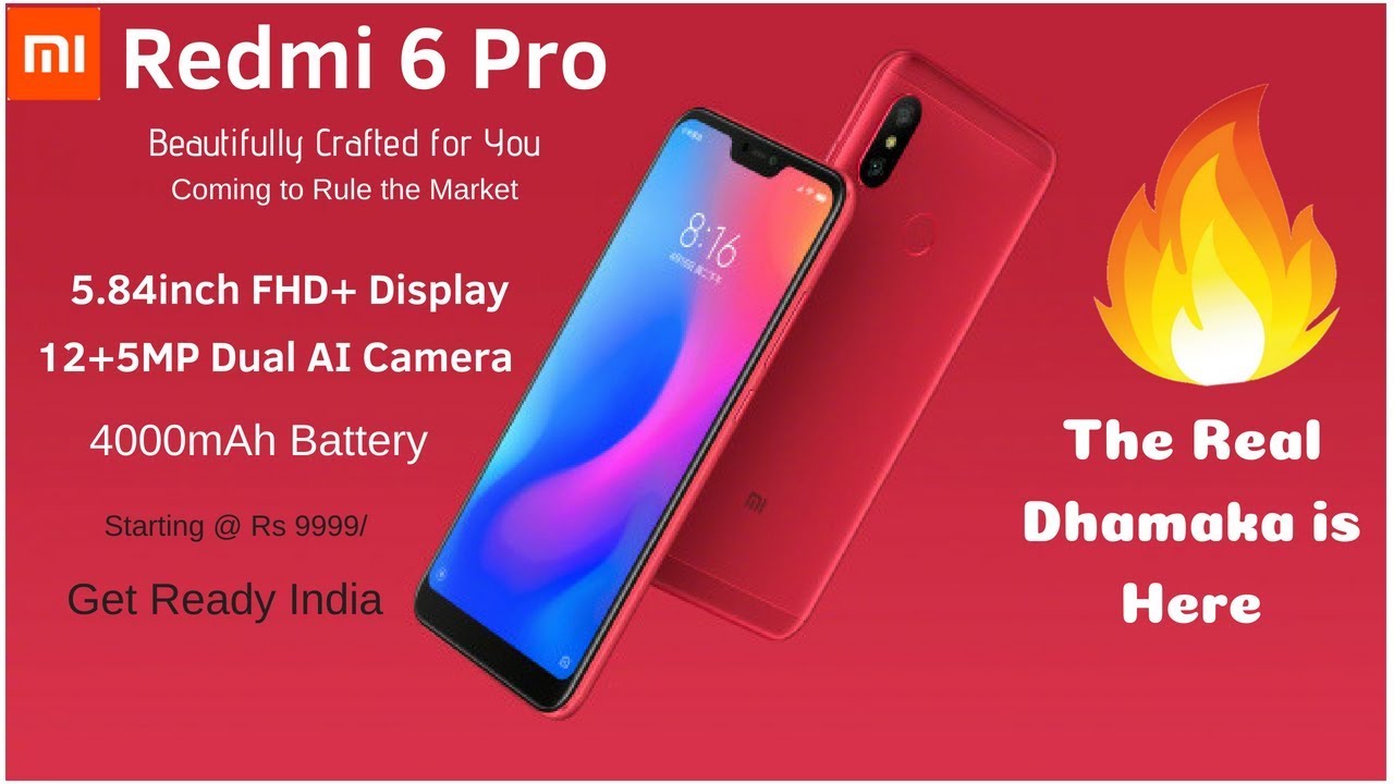 Redmi 6 Pro with Killer Look Official Teaser - Price & Release Date in ...