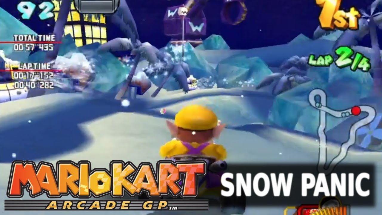 Wario Cup - Round 4 - Snow Panic | Mario Kart Arcade GP | Ep. 14 - YouTube
