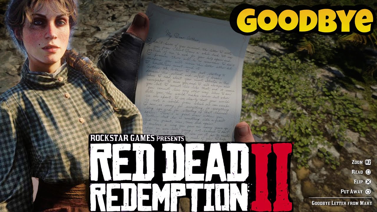 Red Dead Redemption 2 - Arthur Reads Goodbye letter from Mary | Final ...