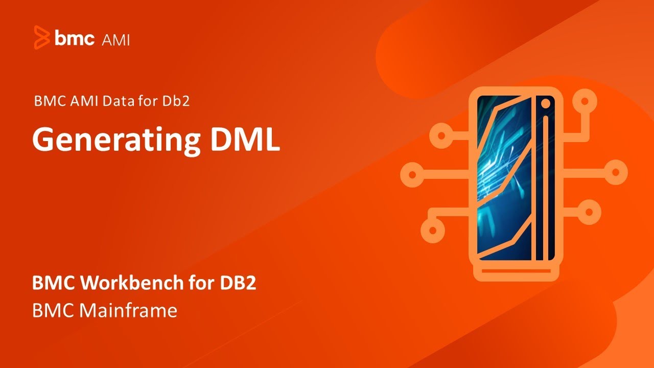 BMC Workbench for DB2 - Generating DML - YouTube