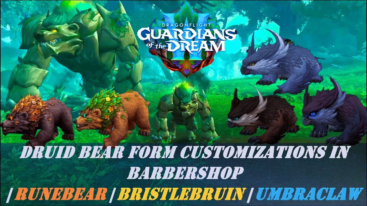 Druid Bear Form Customizations in Barbershop | Runebear | Bristlebruin ...