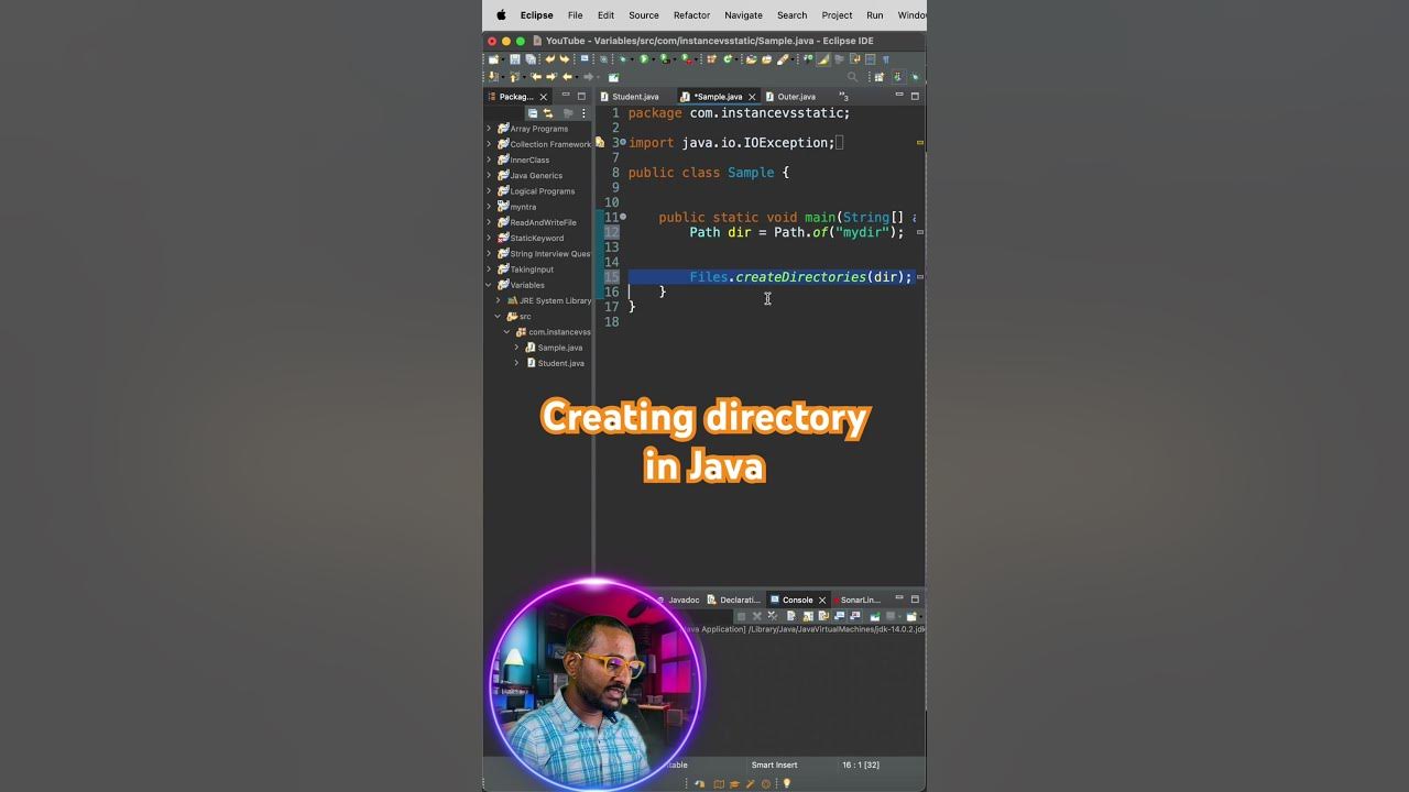 How to create a directory in Java #javatutorial #coding - YouTube