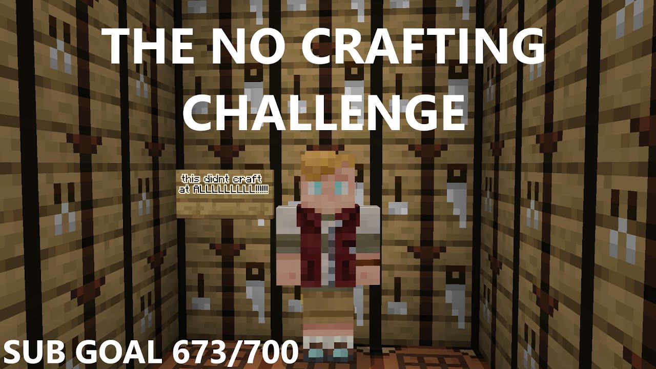 Minecraft But Crafting Tables Are Banned - YouTube