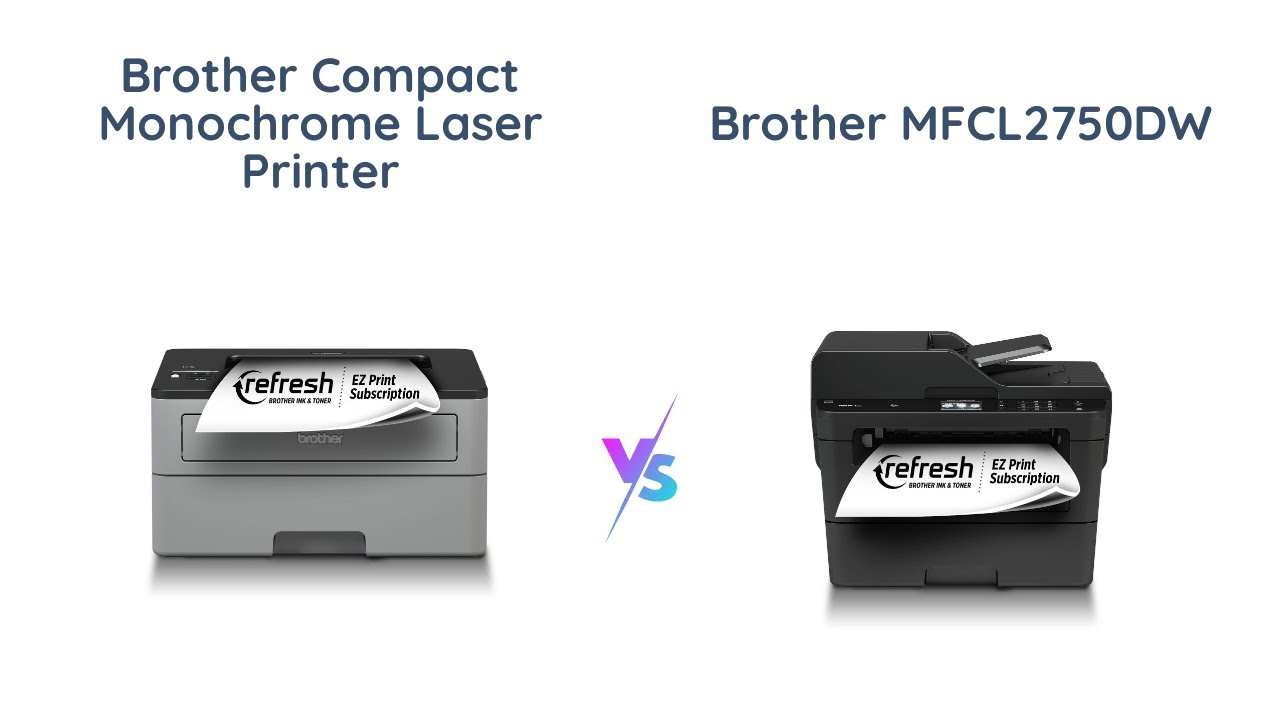 Brother Compact vs Brother All-in-One Wireless Laser Printer - YouTube