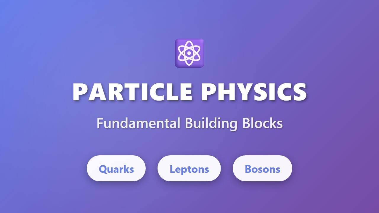 Particle Physics Explained: Quarks, Leptons & Force Carriers for Beginners - YouTube
