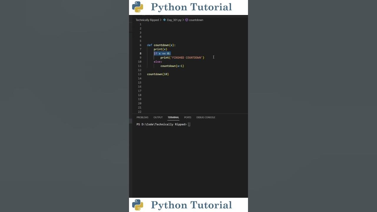 Recursive Functions In Python | Python Tutorial - YouTube