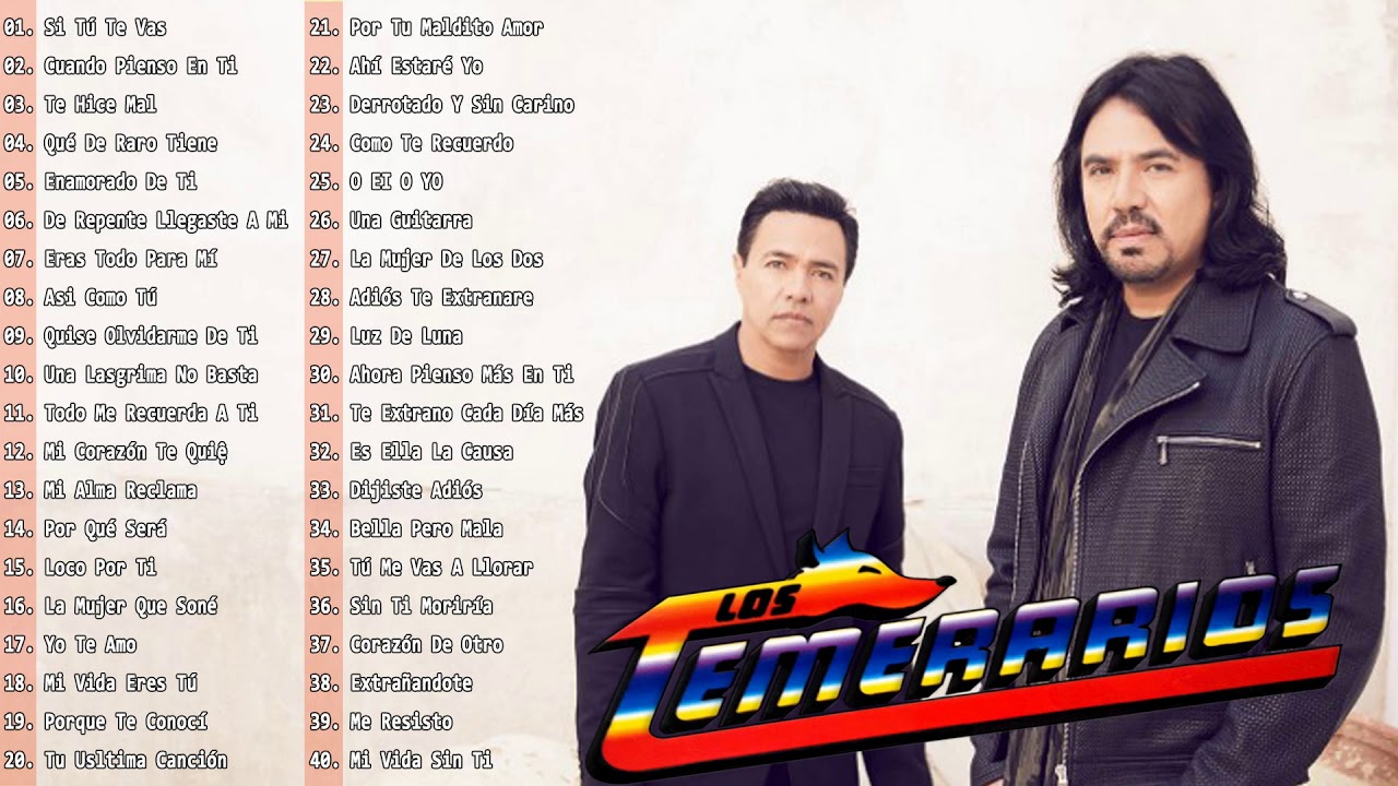 Los Temerarios Éxitos Sus Mejores RomanticÁs Canciones 50 Grandes