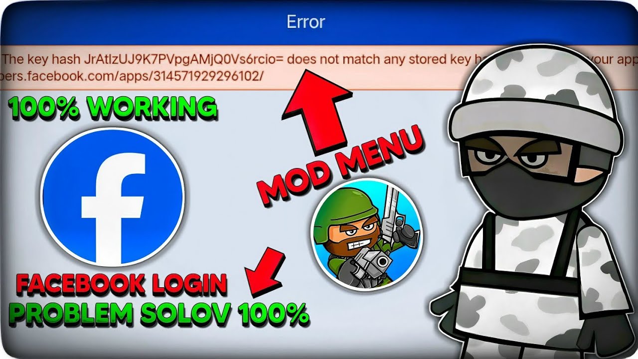 Facebook Login |Problem Solve 100% | In Mini Militia Mods | how to fb ...