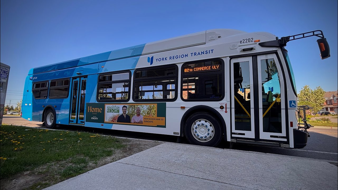 YRT 2022 New Flyer Xcelsior XE40 NG 2202: Route 82 "Vallymede" - YouTube