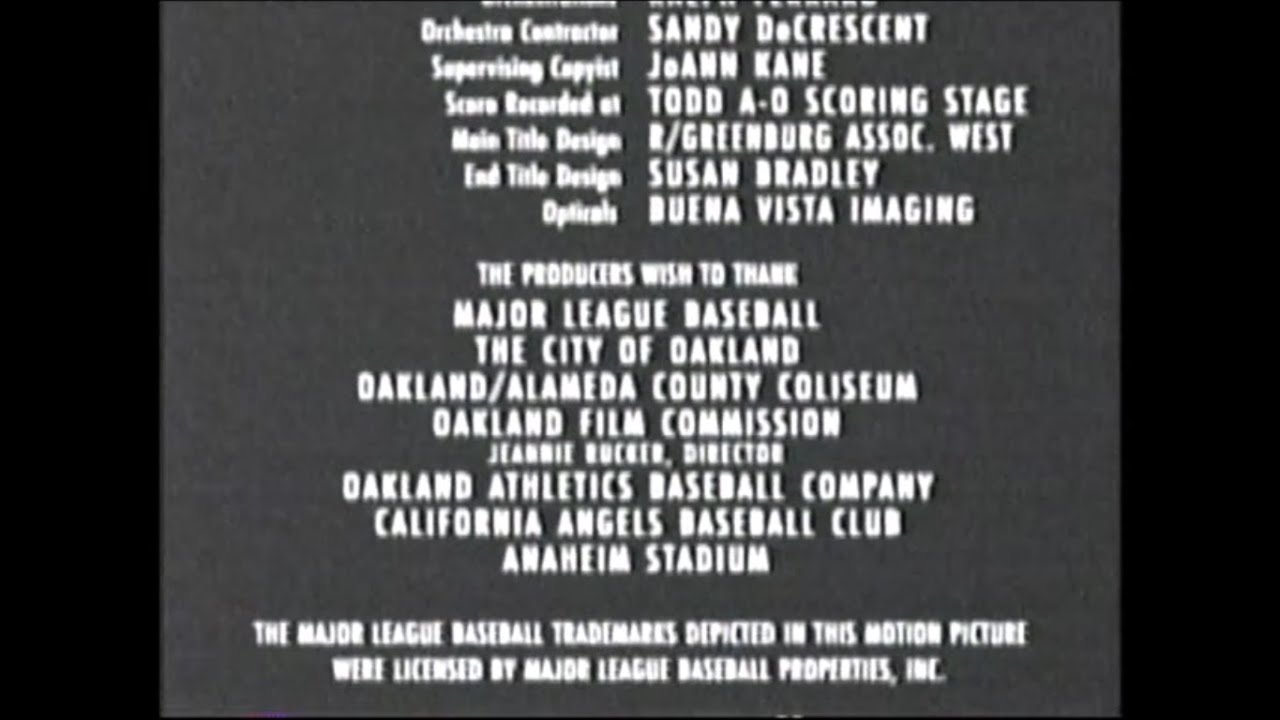 Angels In The Outfield (1994) End Credits (TBS 2006) - YouTube