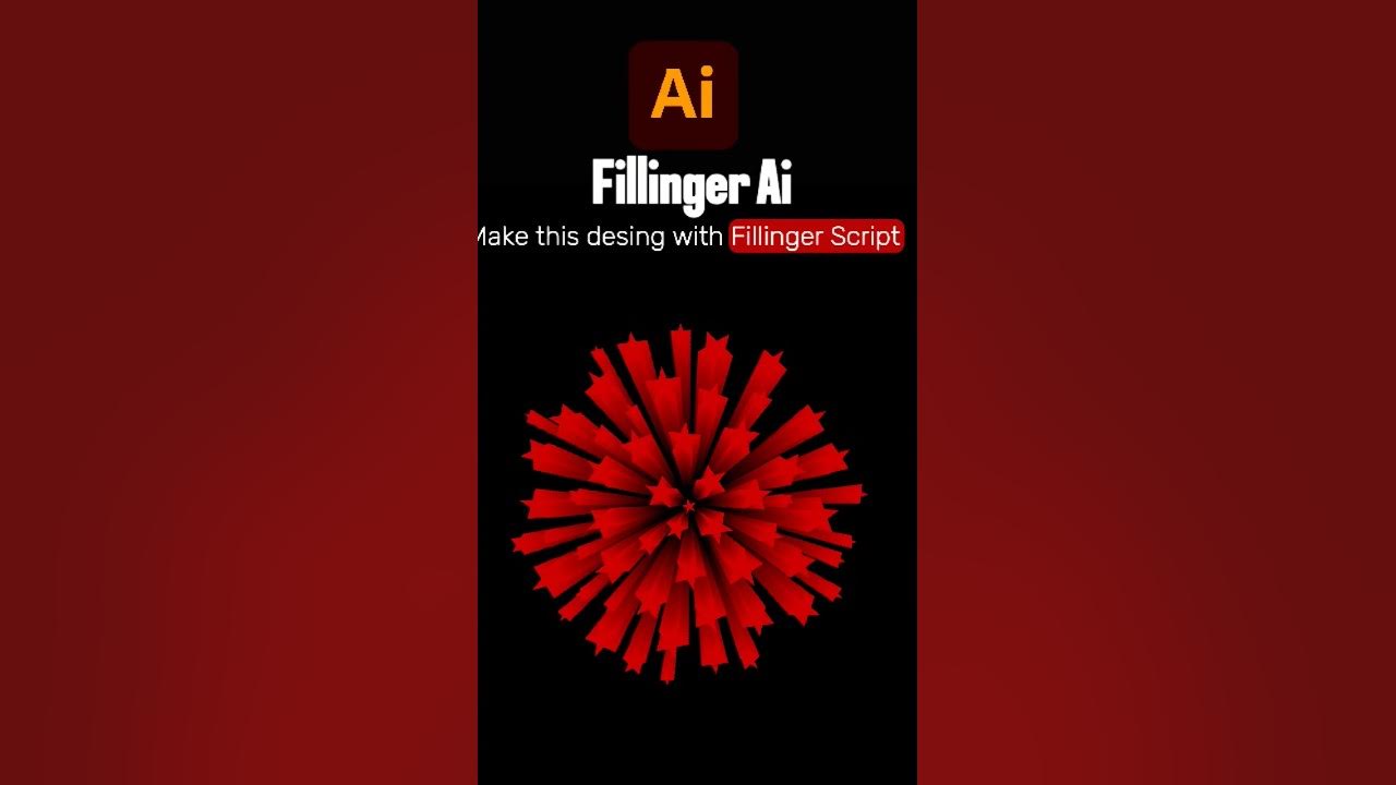 Explosive Radial Burst Design | Fillinger Script in Adobe Illustrator | Blending Techniques ...