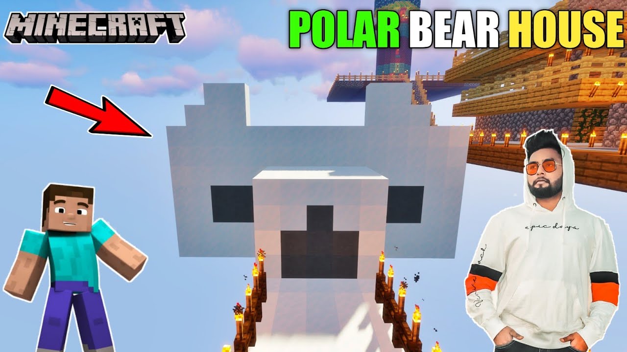 MAKING POLAR BEAR HOUSE IN ONE BLOCK || BB IS LIVE - YouTube