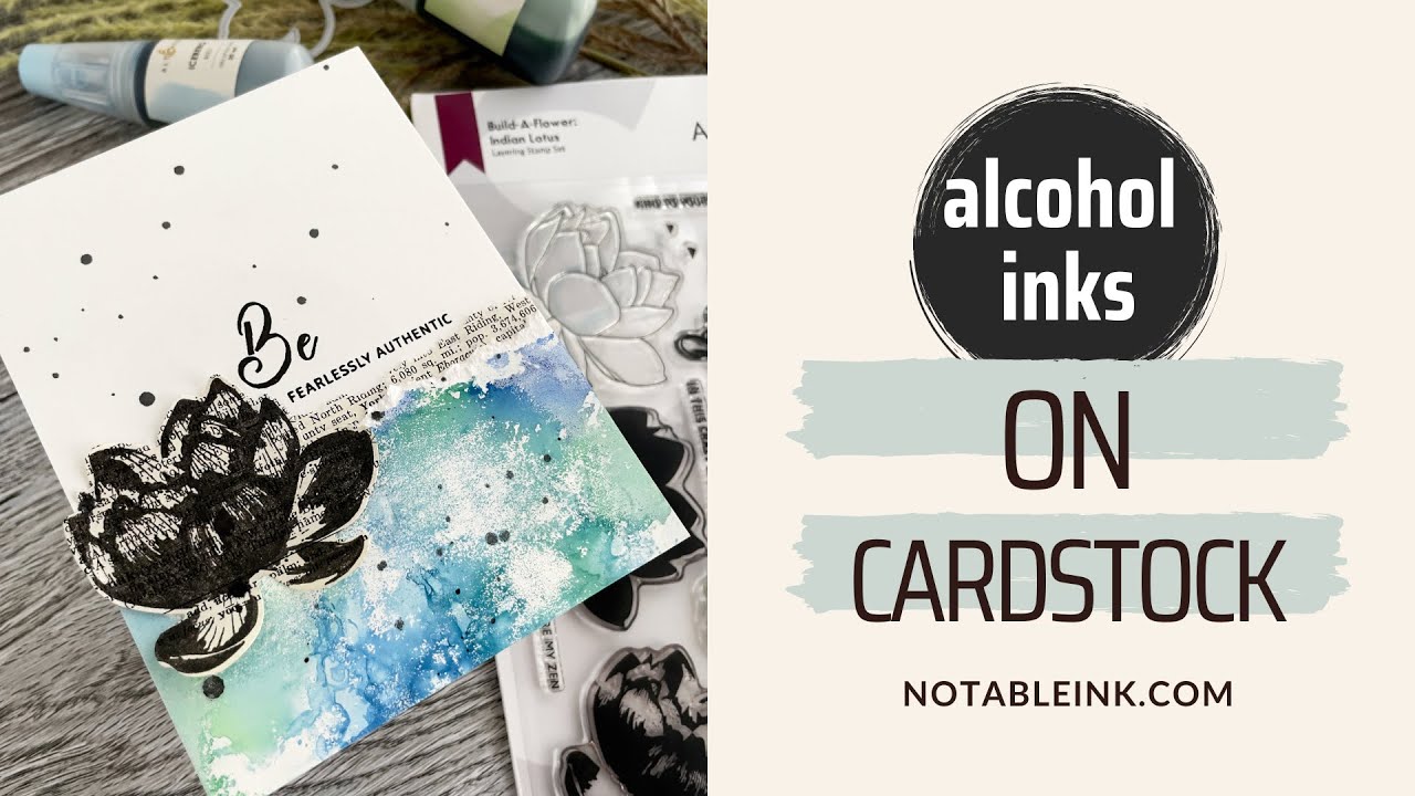 How to Use Alcohol Inks on Cardstock - Step by Step - YouTube