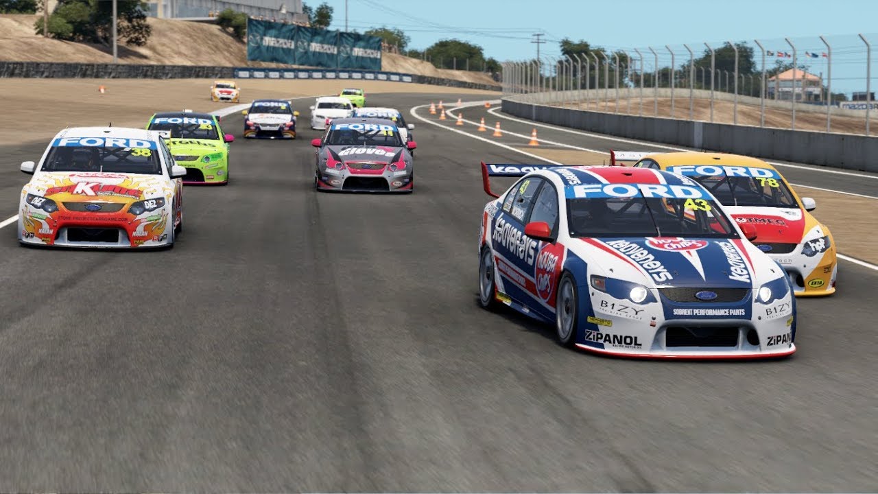 Project CARS 2 Online Gameplay V8 Supercars at Laguna Seca Raceway ...