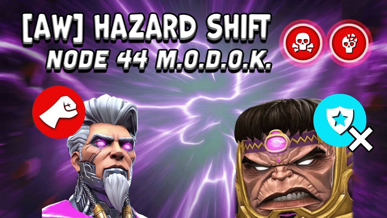 Mcoc Alliance War Node 44 Hazard Shift Modok Mini Boss vs Bastion Stun ...