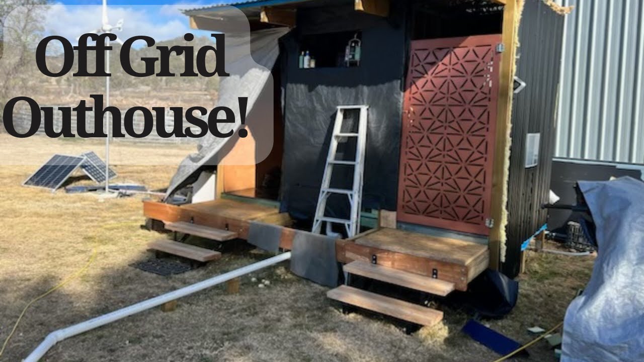 DIY Off Grid Outhouse Construction: Walls, Doors and Steps Part 6 - YouTube