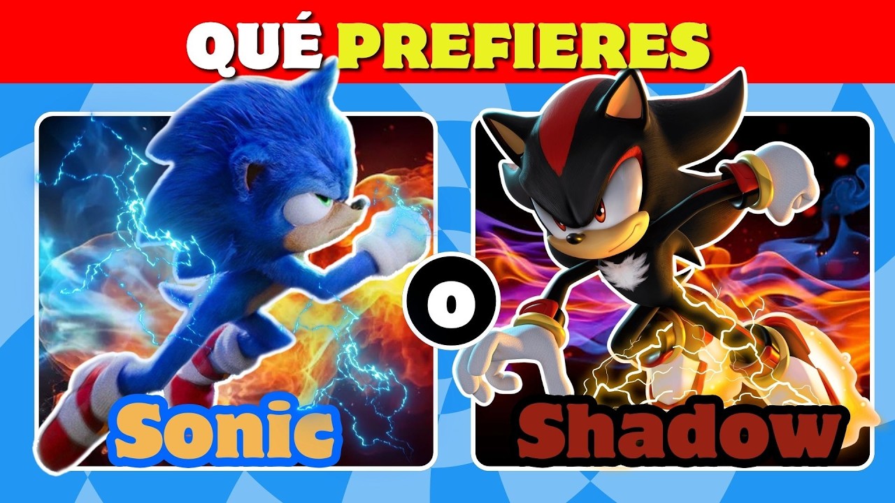 Desafío: ¿Qué Prefieres? Edición Sonic the Hedgehog 3 🦔🔵⚡️ l Quiz ...