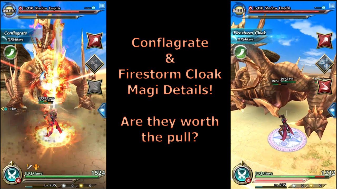 [Dragon Project] Conflagrate & Firestorm Cloak: Magi Details and Buff ...