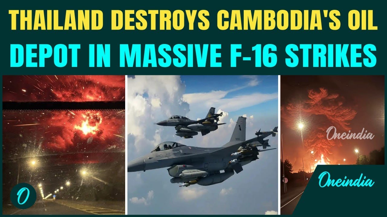 VIDEO: Thai F-16s Blow Up Oil Depot in Cambodia, Explosion Triggers ...